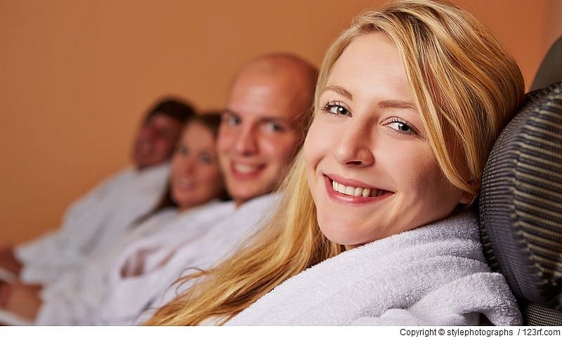 Stress at work - relaxation in the sauna